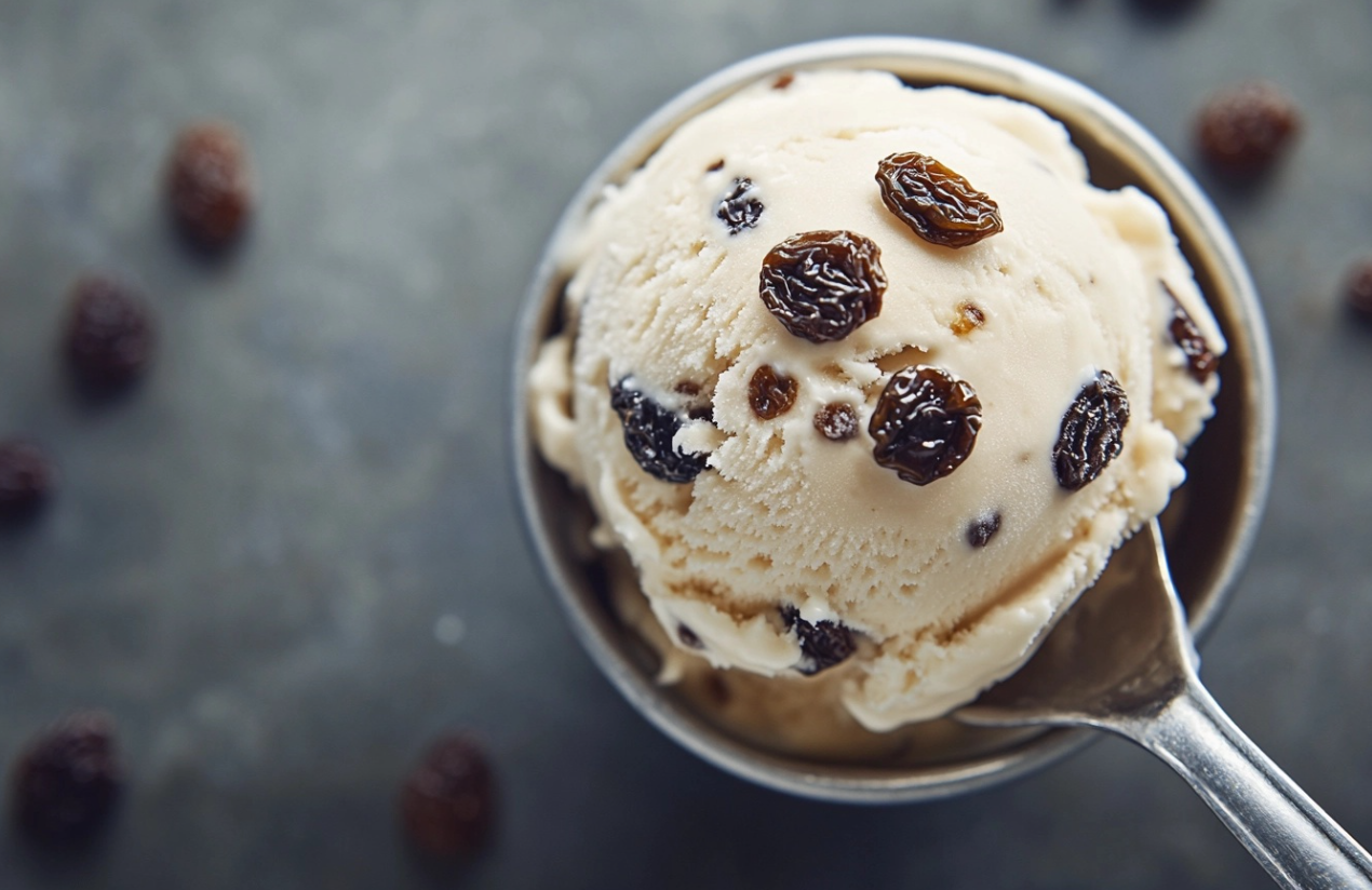 Helado de Ron con Pasas: Receta Fácil y Deliciosa